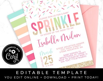 Sprinkle invitation | Etsy