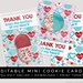 CUSTOMIZABLE Medical Appreciation Mini Cookie Cards Printable | Etsy