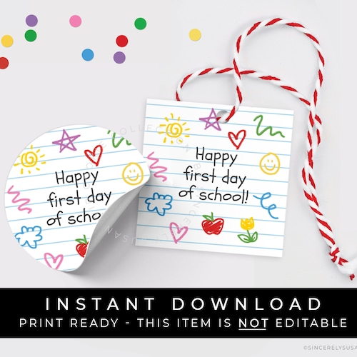 Back to School Card Printable Teacher Card First Day of - Etsy