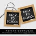 Instant Download Chalk Board Back to School Tag BTS Printable - Etsy