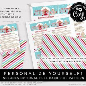 CUSTOMIZABLE Gingerbread House DIY Cookie Decorating Kit Instructions ...