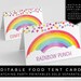 Rainbow Birthday Favor Tags Printable Thank You Gift Tag - Etsy