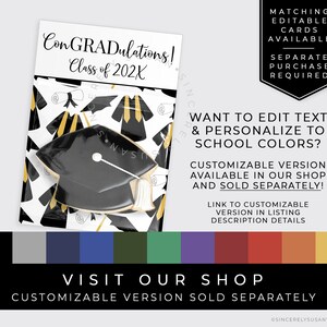 Instant Download Graduation Mini Cookie Card Printable, Class of 2023 ...