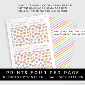 Instant Download Valentine's Day Mini Cookie Card, Printable Candy ...