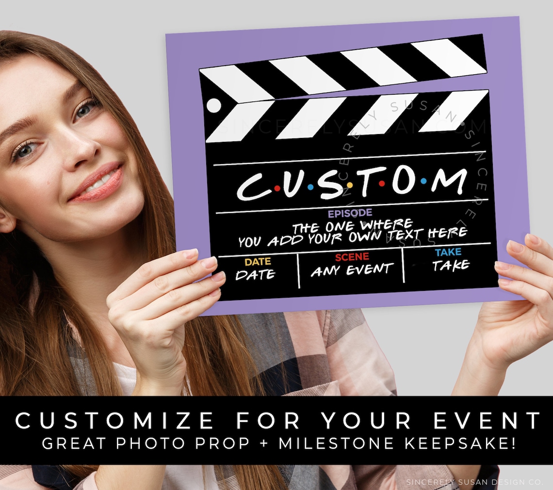 Friends TV Show Party Sign, Episode the One With the Hollywood Director ...