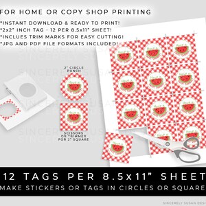 Instant Download Have A Sweet Summer Watermelon Cookie Tag Printable ...