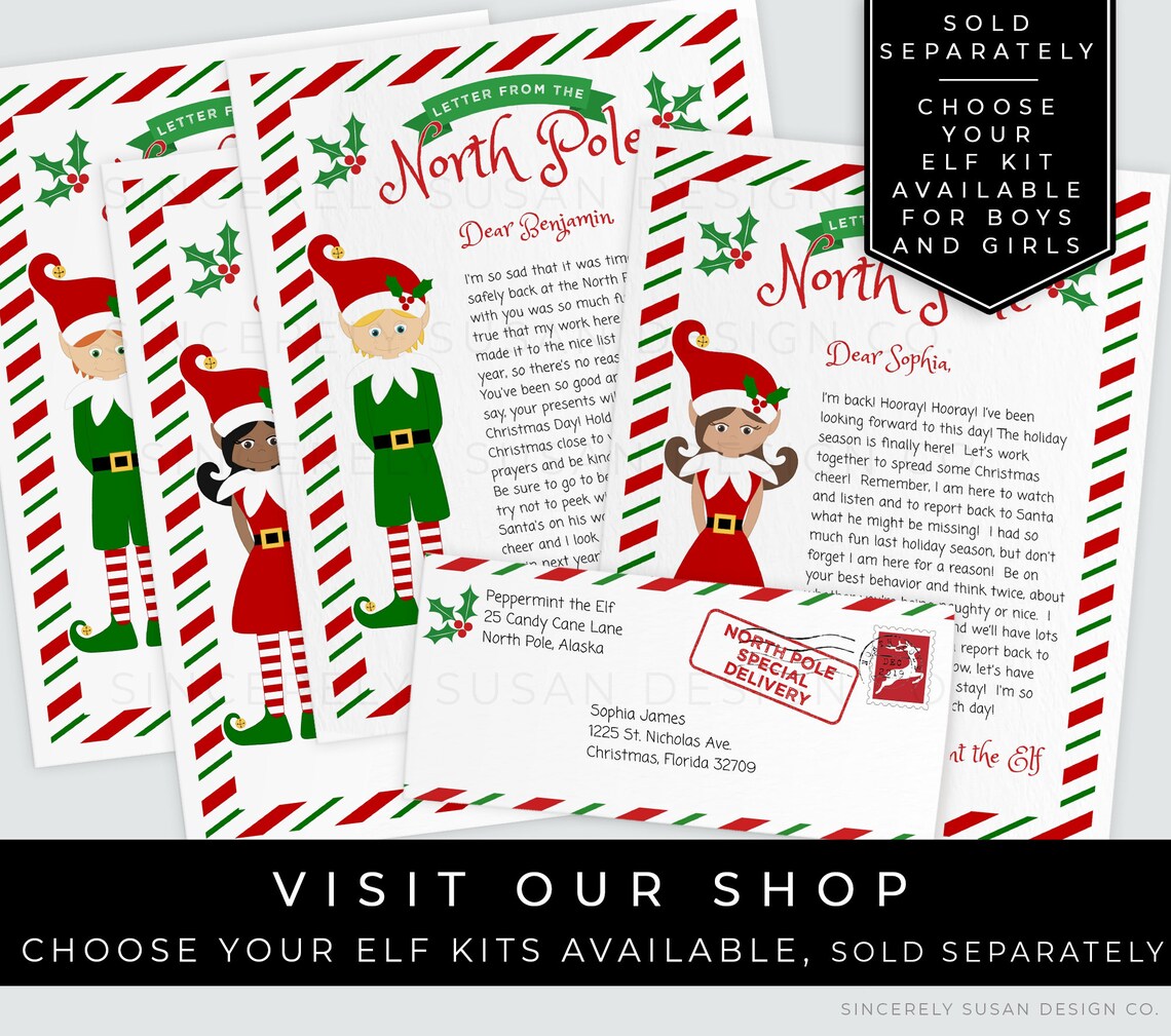 CUSTOMIZABLE Elf Cookie Card Printable, Elf Return Gift Mini Cookies ...
