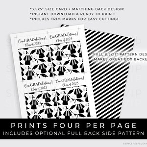 Instant Download Graduation Mini Cookie Card Printable, Class of 2023 ...