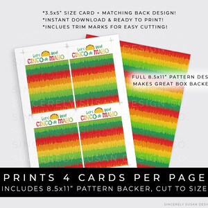 Instant Download Lets Taco Bout Cinco De Mayo Cookie Card Printable ...