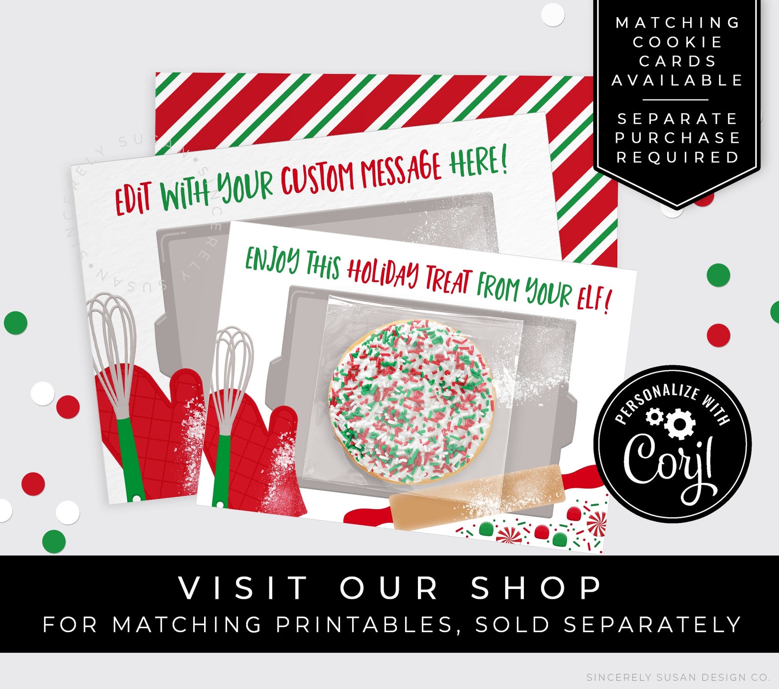 CUSTOMIZABLE Christmas DIY Cookie Decorating Kit Instructions - Etsy