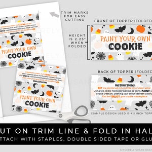 Instant Download Large Halloween Paint Your Own Cookie Bag Topper ...