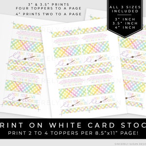 Instant Download Paint Your Own Cookie Mini Bag Topper Printable ...