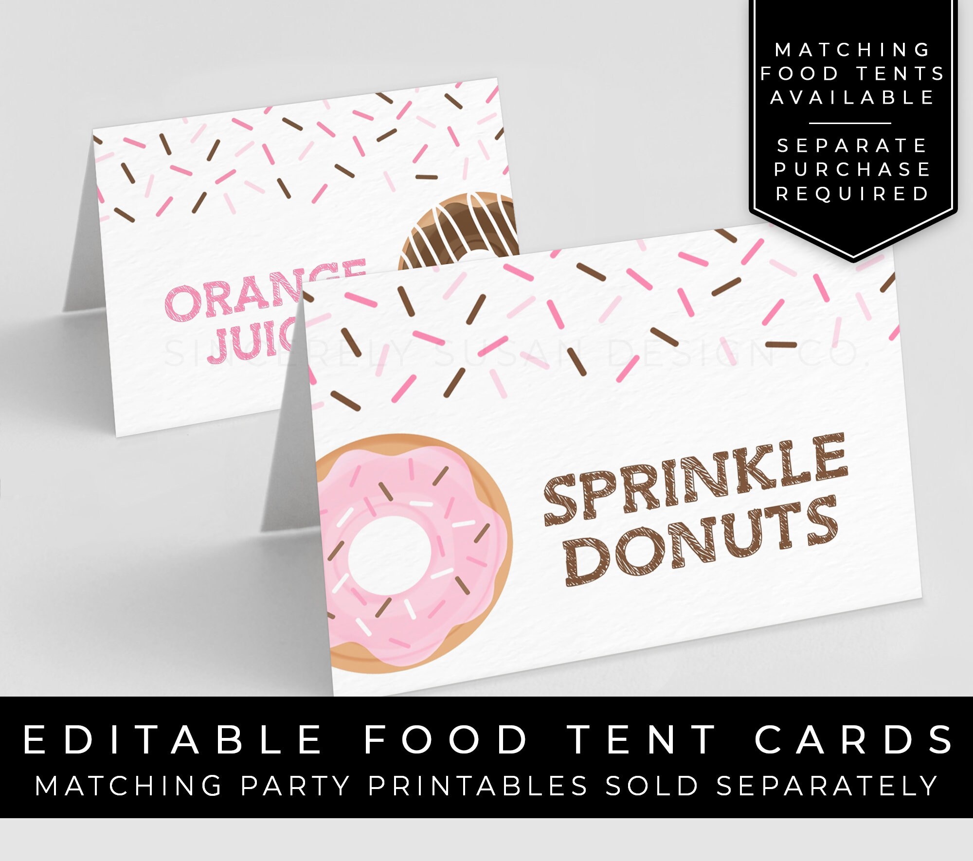 Printable Donut Water Bottle Labels Donut Sprinkles Birthday Party ...