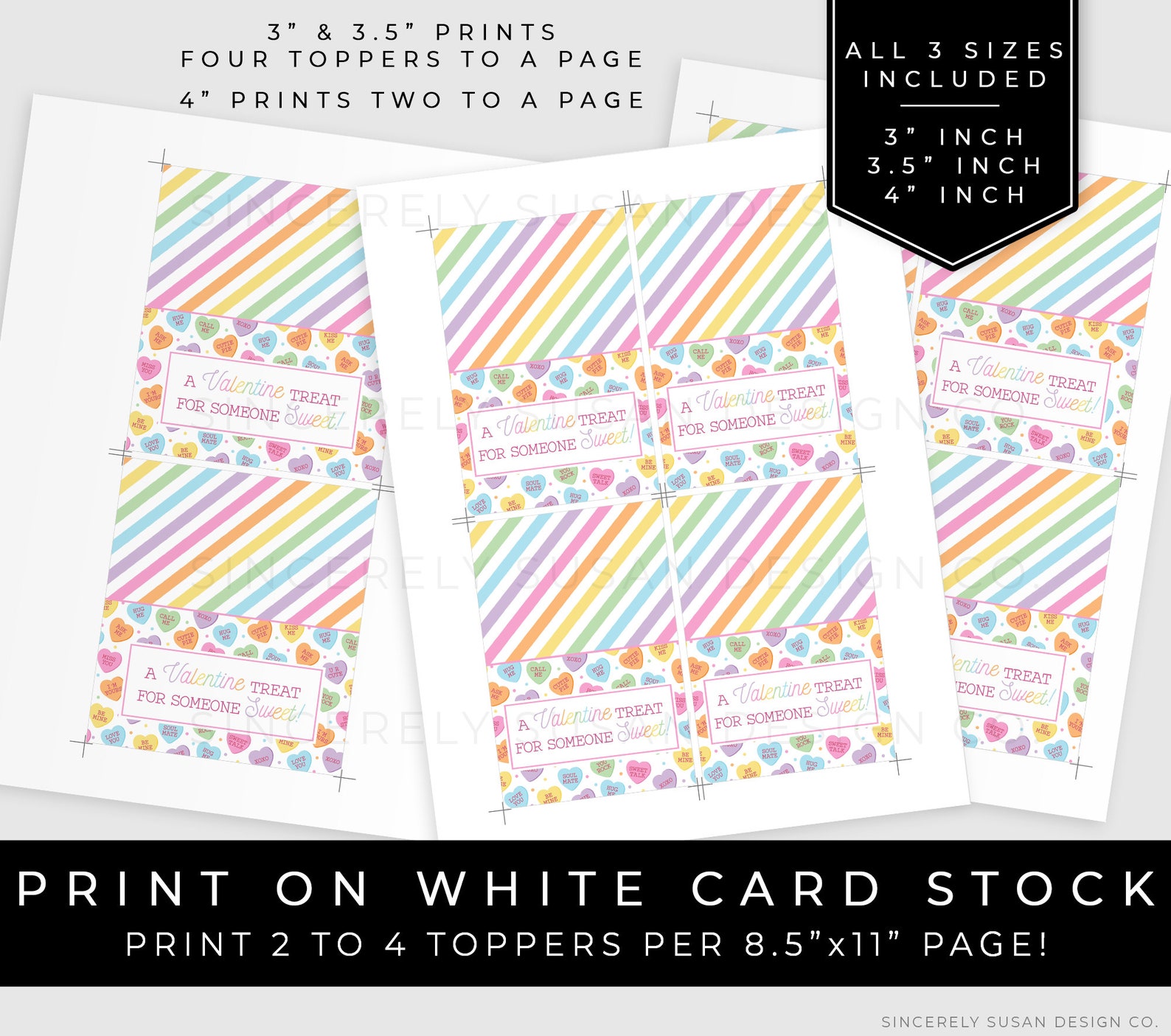 Instant Download Valentine's Day Bag Topper Printable | Etsy