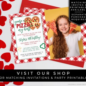 Valentine Pizza Party Favor Tag, Heart Pizza Thank You Tag Grazie ...