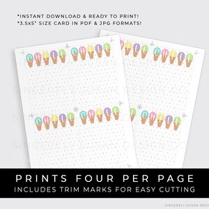 Instant Download CHILL Ice Cream Cone Cookie Card Printable, Cool ...
