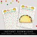 Instant Download Father's Day Taco Cookie Card Printable, Awesome Dad ...