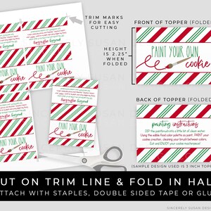 Instant Download Paint Your Own Christmas Cookie Bag Topper Printable ...