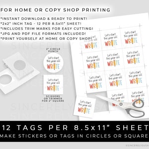 Instant Download Start Year off WRITE Back to School Pencil Cookie Tag ...