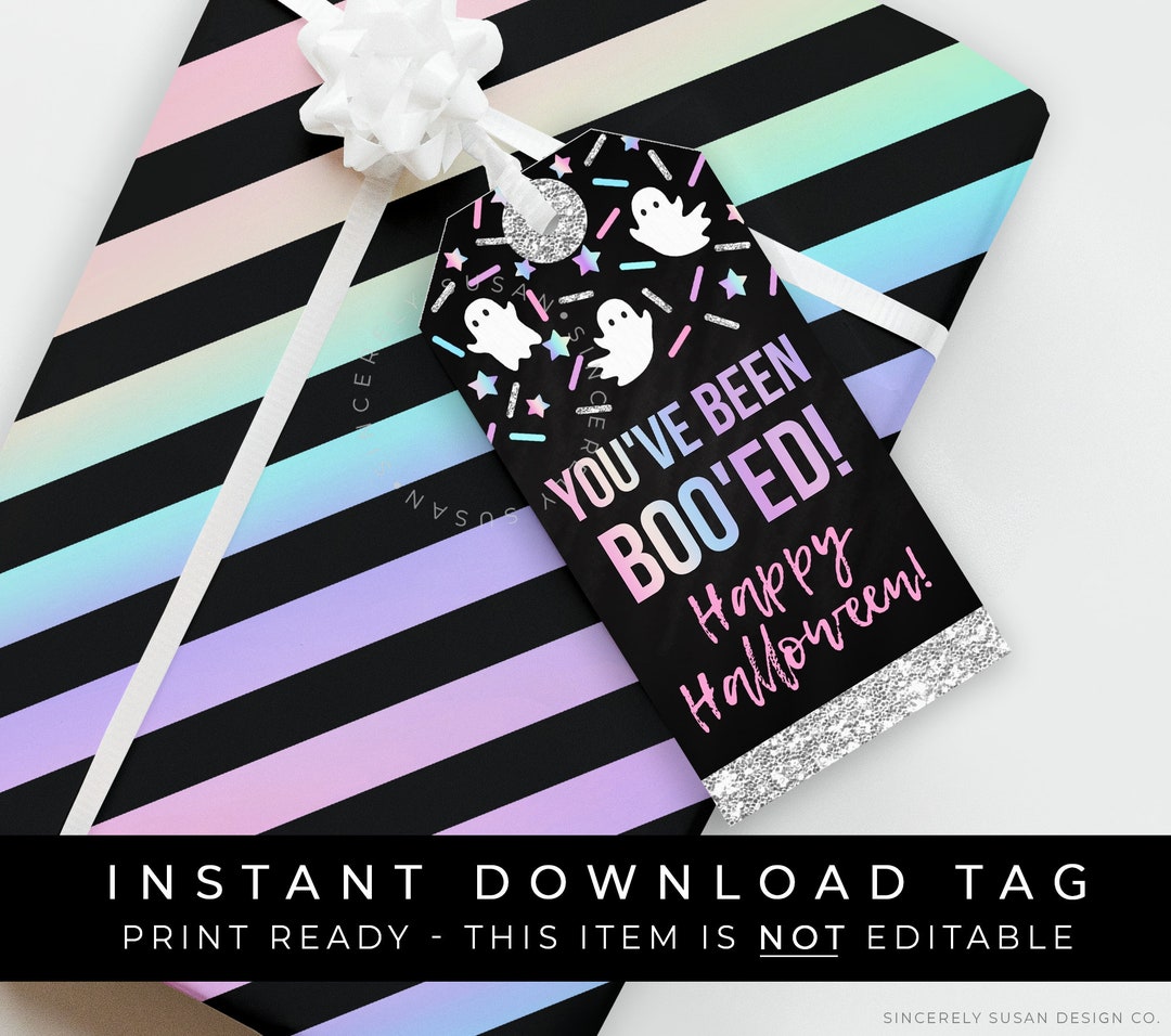 Instant Download Halloween You've Been Booed Tag, Printable Boo'ed ...