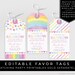 Rainbow Birthday Banner Printable Party Decorations Editable Pastel ...
