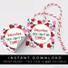 Instant Download We Go Together Like Valentine Cookie Tag, Red Pink ...
