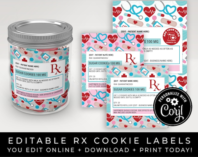Printable Rx CUPCAKE "prescription" - 3" X 4" - Nurse Appreciation Gift ...