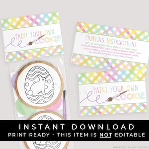Instant Download Paint Your Own Cookie Mini Bag Topper Printable ...