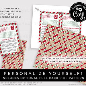CUSTOMIZABLE Christmas DIY Cookie Decorating Kit Instructions - Etsy