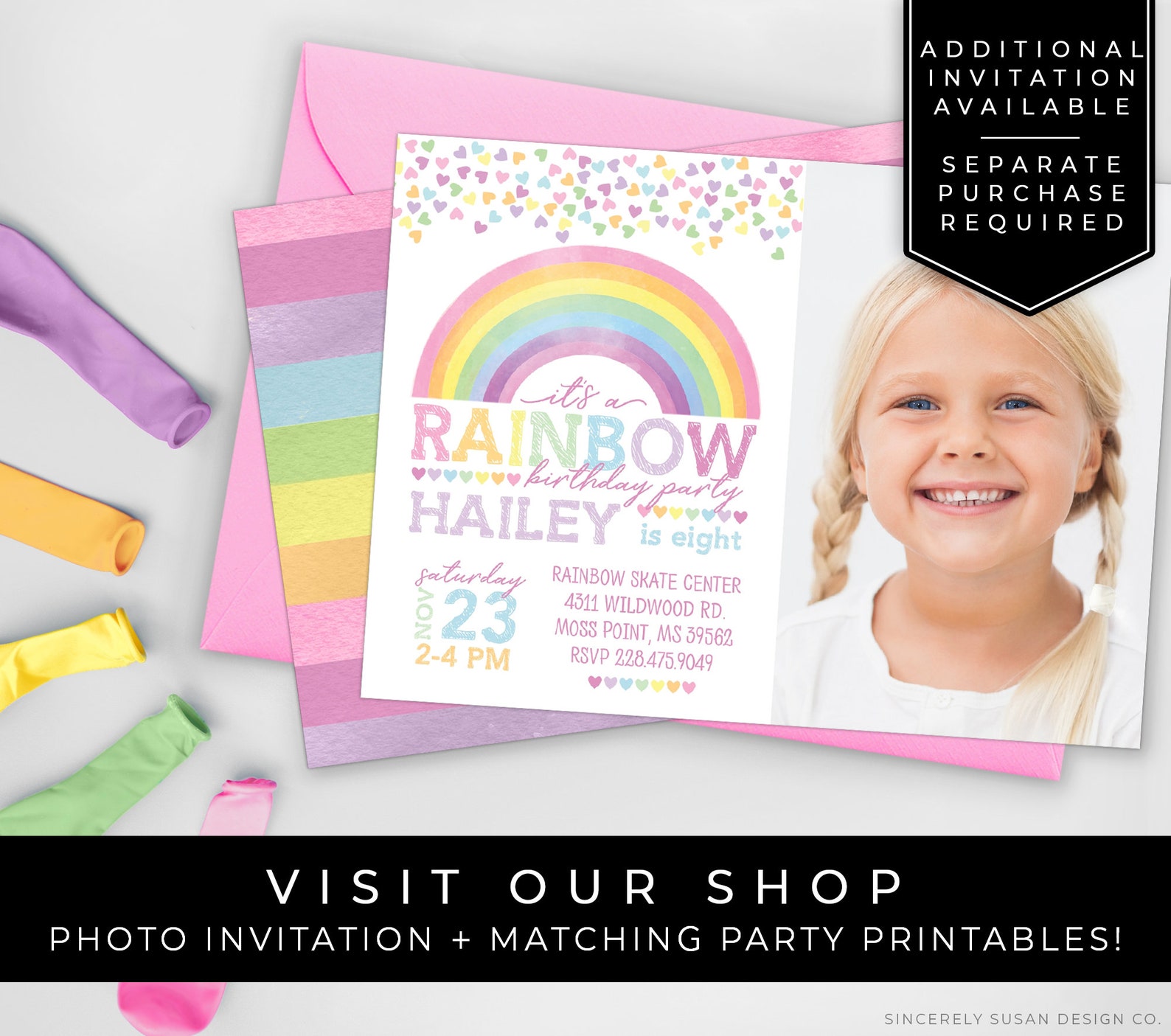 Rainbow Birthday Banner Printable Party Decorations Editable Pastel ...