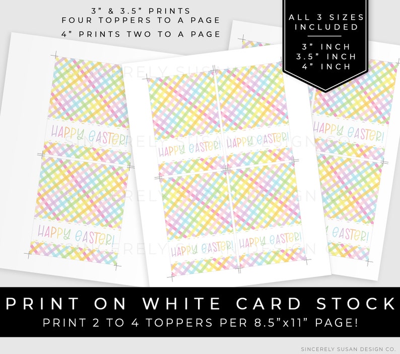 Instant Download Happy Easter Mini Cookie Bag Topper Printable, Easter ...