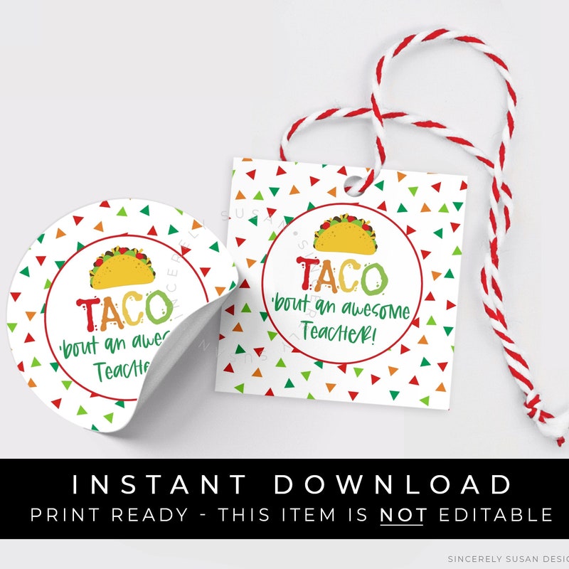 Teacher Appreciation Tags - Etsy