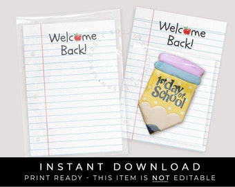 Printable Welcome Back to School Cookie Tags Classroom Gift - Etsy