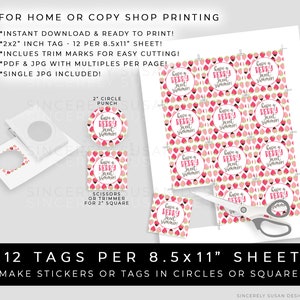 Instant Download Have A Berry Sweet Summer Strawberry Cookie Tag Pink ...