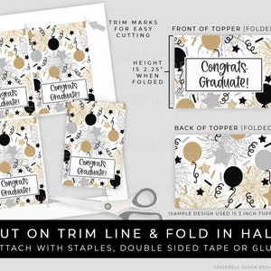 Instant Download Graduation Mini Cookie Bag Topper Printable Congrats ...