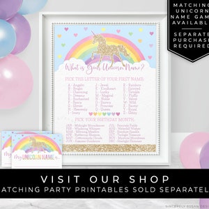 Rainbow Unicorn Birthday Favor Tags Editable Thank You Gift Tag ...