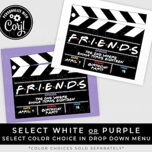 Friends TV Show Party Sign, Episode the One With the Hollywood Director ...