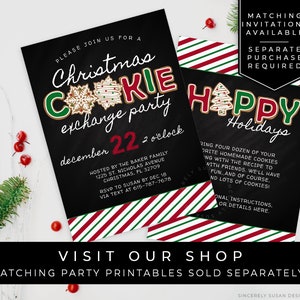 CUSTOMIZABLE Christmas Cookie Gift Tag Baked With Love Printable ...