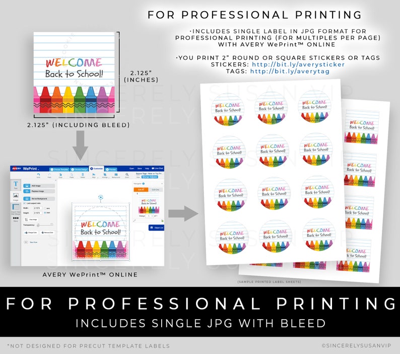 Instant Download Crayons Welcome Back to School Printable Tag - Etsy