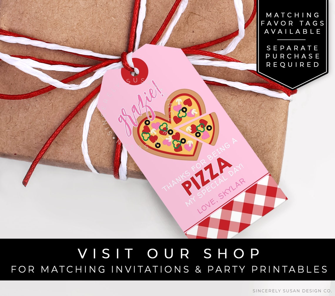 Pizza Valentine's Day Cards for Kids School Classroom | Etsy