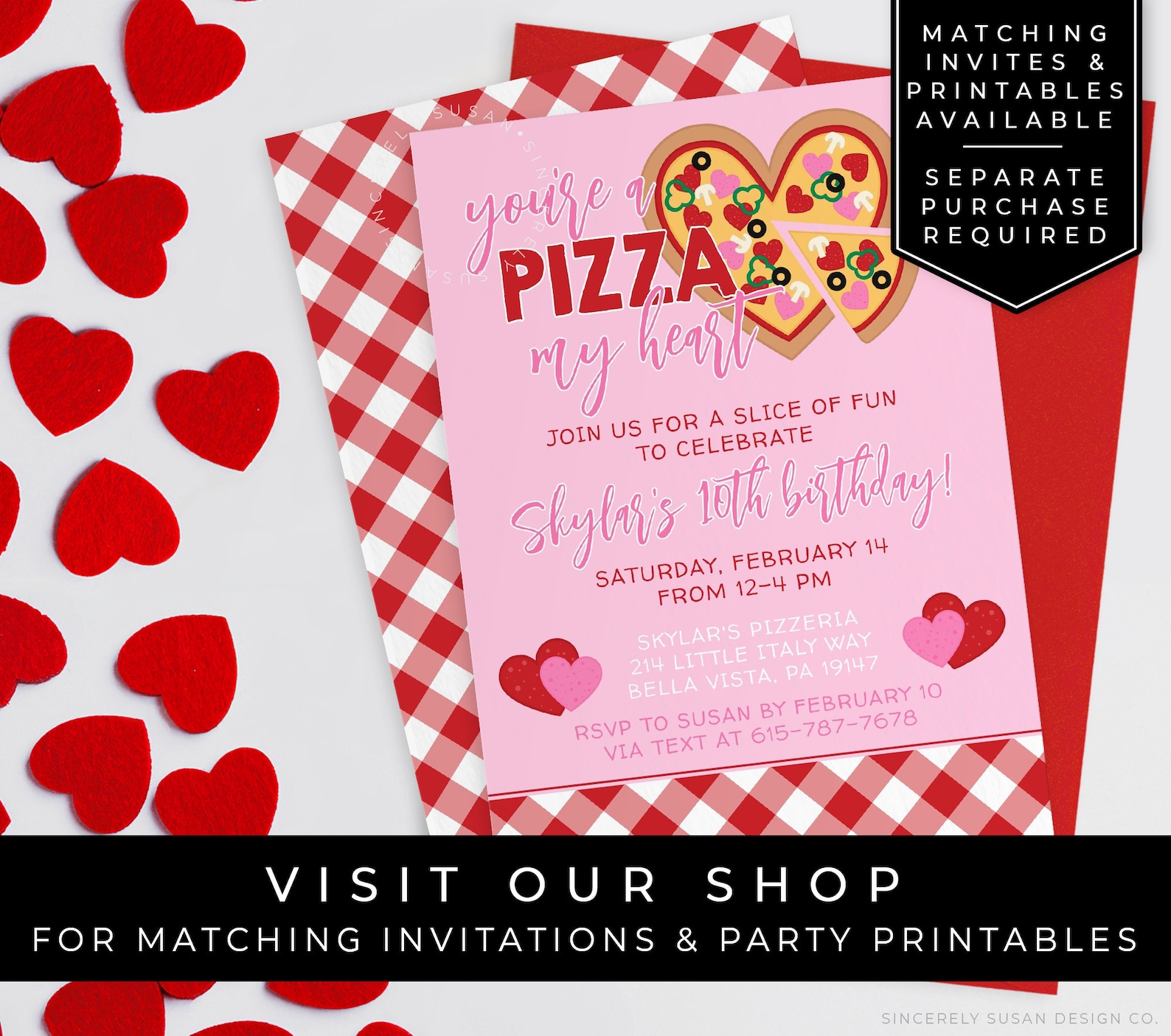 Valentine's Day Pizza Party Photo Invitation, Pizza Making Birthday ...