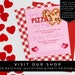 Valentine's Day Pizza Party Photo Invitation Pizza Making - Etsy