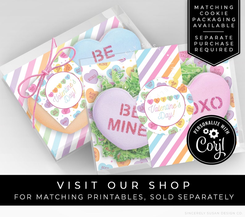 Instant Download Valentine's Day Create Your Own Candy Heart Tag ...