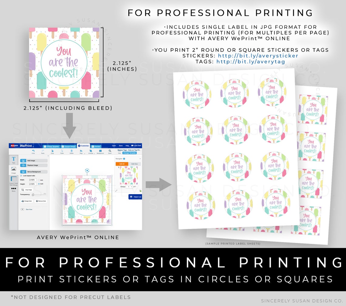 Instant Download Popsicle Tag Printable You Are the Coolest | Etsy