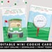 CUSTOMIZABLE Golf Cookie Cards, Personalized Printable Father's Day ...