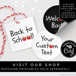 CUSTOMIZABLE Welcome Back to School Cookie Cards, Personalized ...