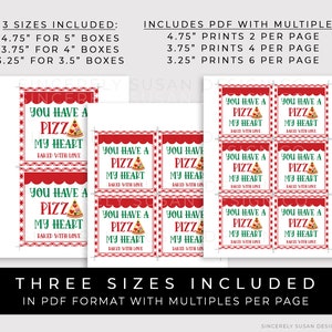 Instant Download Valentine Mini Pizza Cookie Label, You Have a Pizza My ...