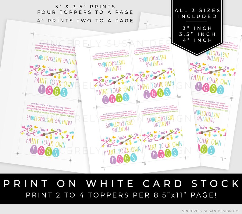 Instant Download Easter Paint Your Own Eggs Mini Cookie Bag - Etsy