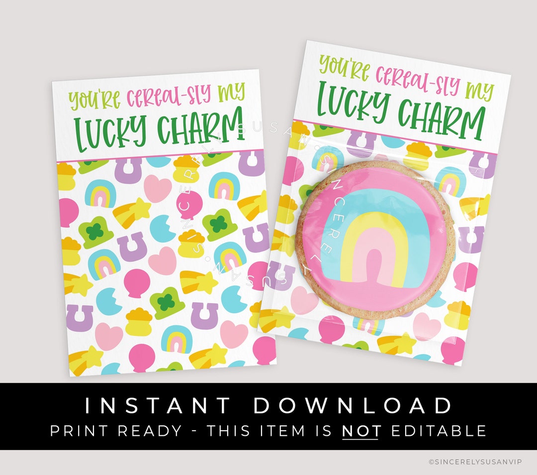 Instant Download You Are Cereal-sly My Lucky Charm Mini Cookie Card ...