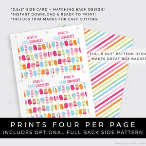 Instant Download Popsicle Ice Cream Cookie Card Printable, Have a Cool ...